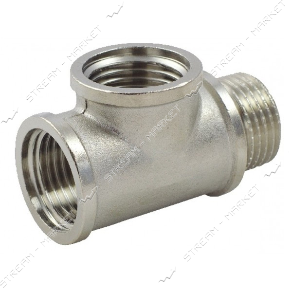 Тройник латунный 1/2"Вх1/2"Вх1/2"Н хром матовый купить оптом в Киеве ...